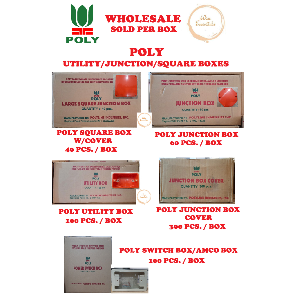 POLY WHOLESALE Utility, Junction, Square Box and Switch Box | Shopee ...
