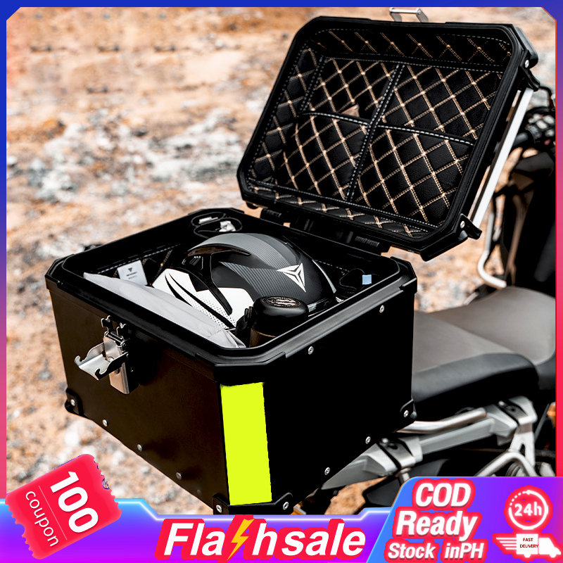 Top box for motorcycle alloy top box 45 liters large-capacity trunk PP ...