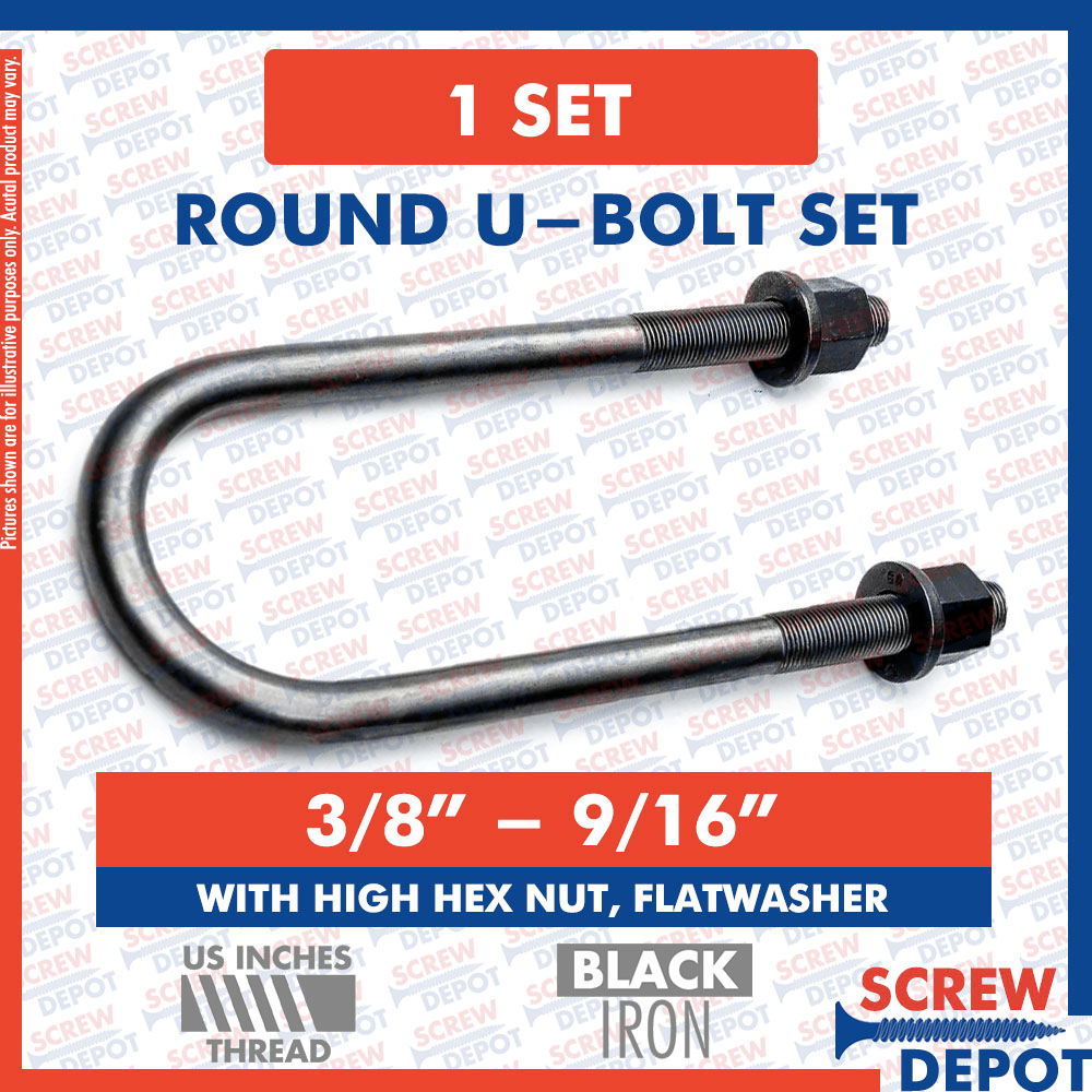 1SET Round U Bolt for Automotive 3/8 - 7/16 " Ubolt for Truck / U-bolt ...