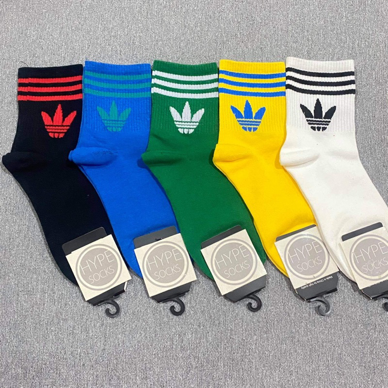 Sports Colored Adidas Iconic Socks | Shopee Philippines