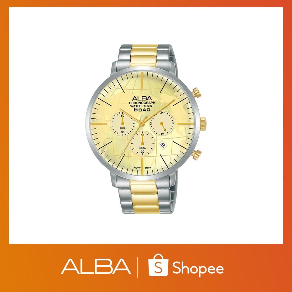 ALBA Philippines Gold Dial Two Toned Stainless Steel Strap AT3H03X1 ...