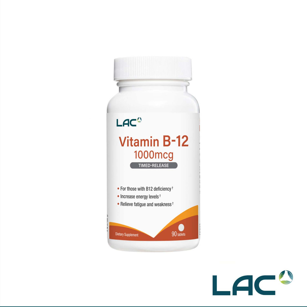 LAC Vitamin B-12 1000mcg Timed-Release 90 Tablets (Consume within ...