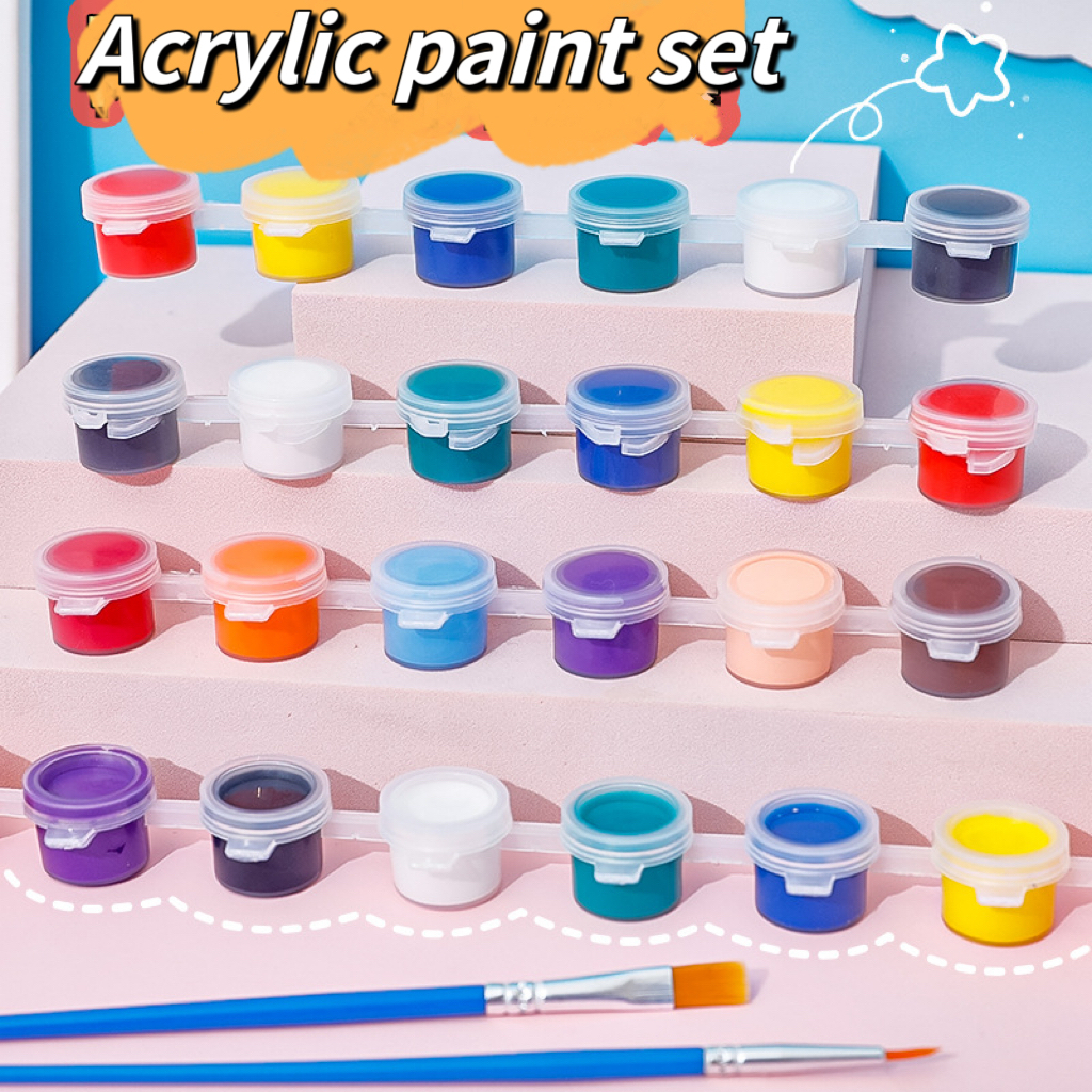 DIY Acrylic paint 6/8/12colors 3ml Art Painting Graffiti Gaint Children ...