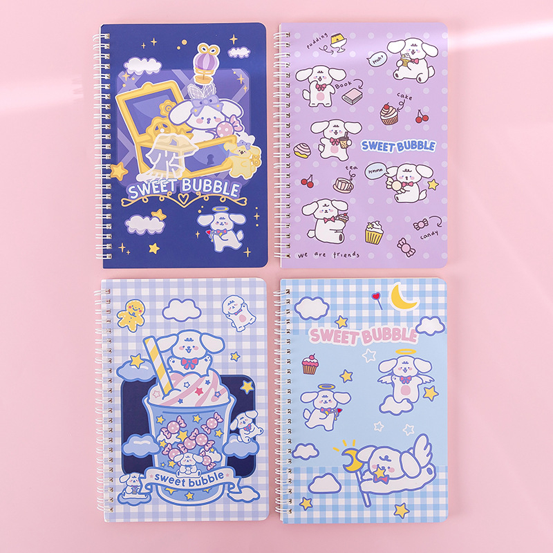 A5 Cartoon Coil Notebook Spiral Landscape aesthetic notepad Student ...