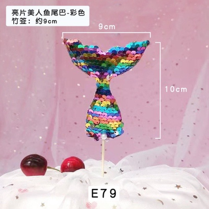 Little Mermaid Cake topper Shell cake mermaid tail Starfish cake topper ...