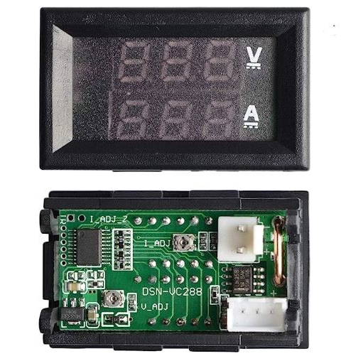 LED VoltMeter Indicator ( DC 100V 100A Red + Red 0.28 Inch Dual LED ...