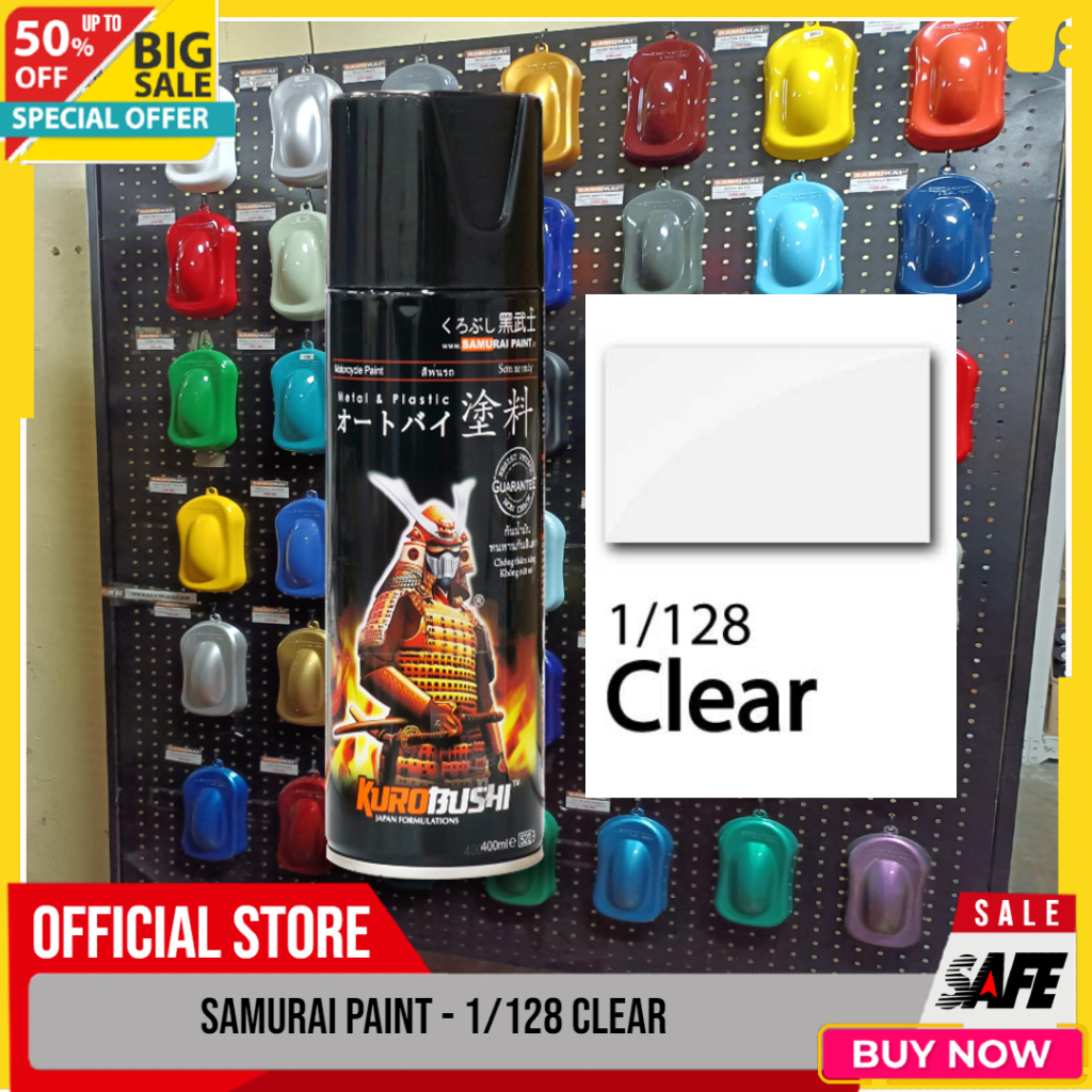 SAMURAI SPRAY PAINT [1/128 CLEAR] Standard Color High Quality 400ML ...
