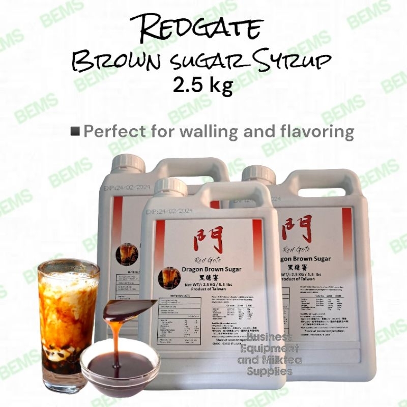 REDGATE Brown sugar syrup walling flavor for milktea red gate 2.5kg ...