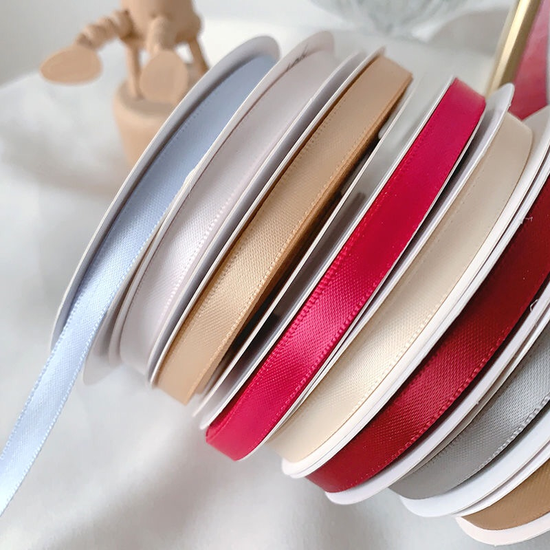 6mm Satin Ribbon Roll Gift Packaging Ribbon Flower Making DIY Holiday ...