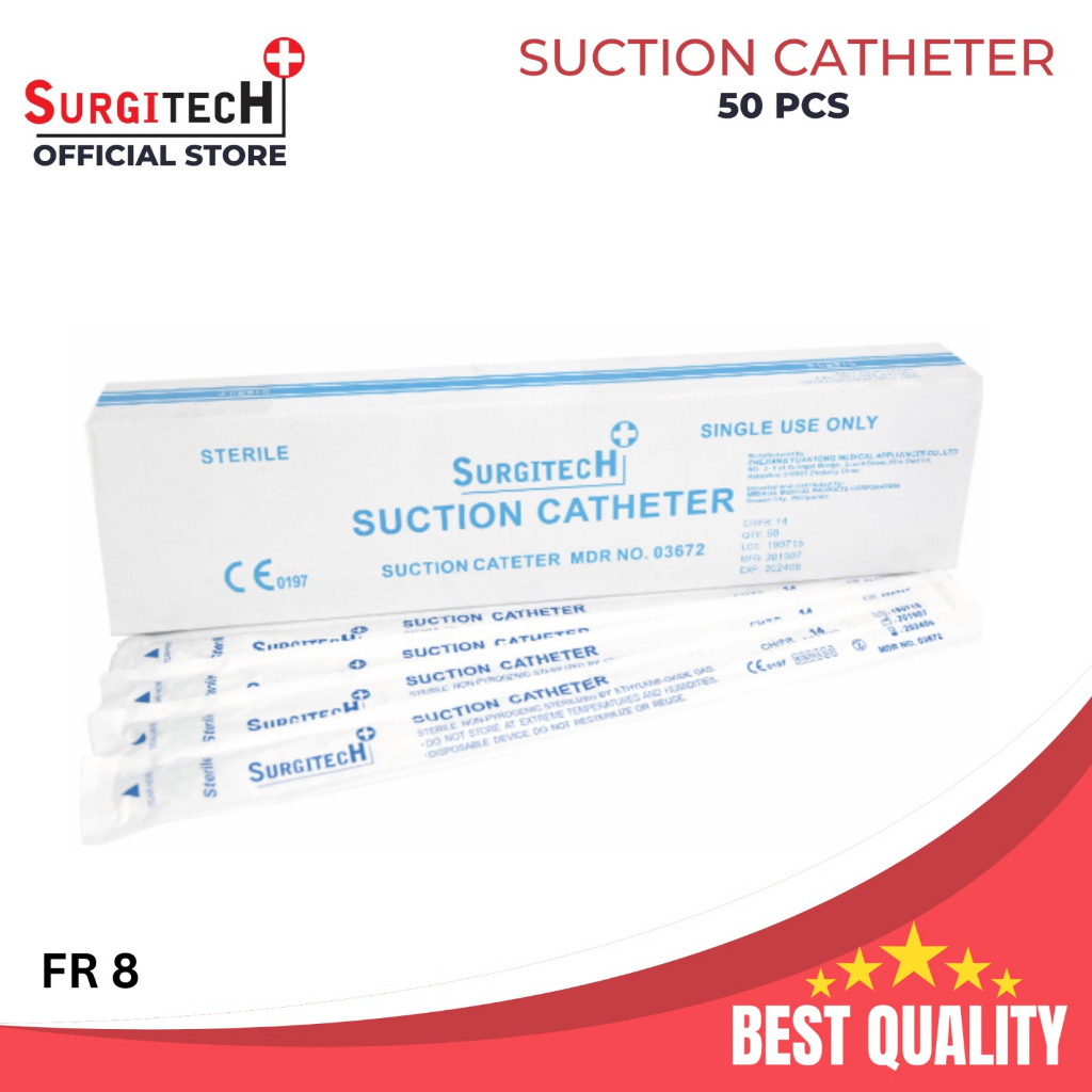 Surgitech Sterile Suction Catheter Box of 50 | Shopee Philippines