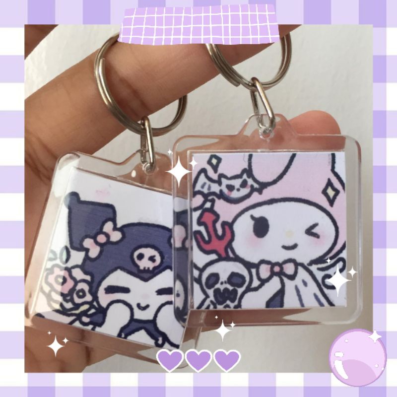 [ CUTE ICON KEYCHAINS ] KUROMI ICON IN ACRYLIC KEYCHAIN | Shopee ...