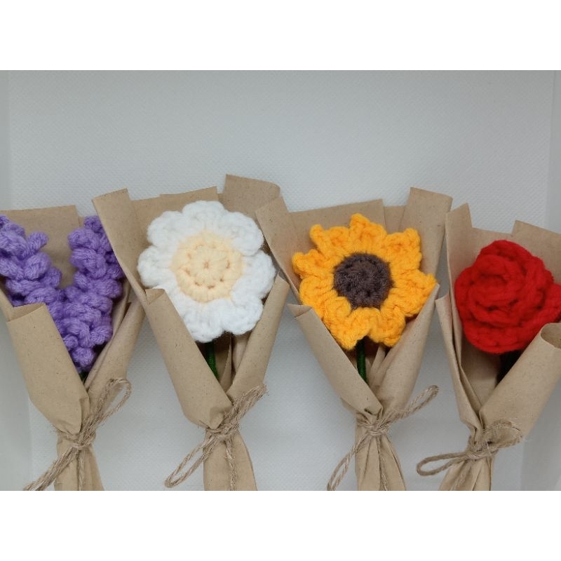 Crocheted Mini Flowers Bouquet Style | Shopee Philippines