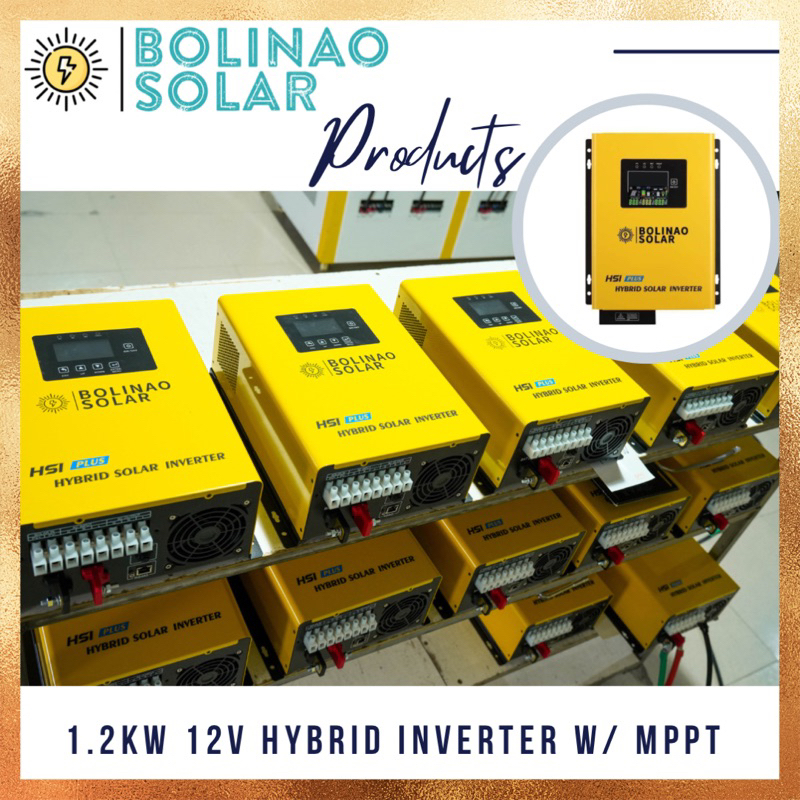Bolinao Solar 1.2KW 12V/24V Hybrid Inverter w/ MPPT Charge Controller ...