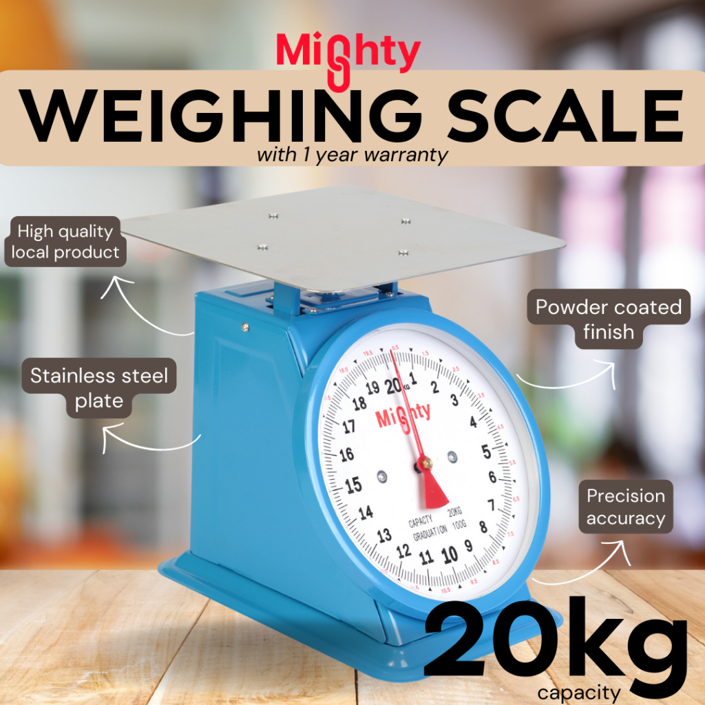 [Mighty] Weighing Scale 20 kilograms / Timbangan 20 kilo / Flat Scale Flat Plate WeighingScale ...