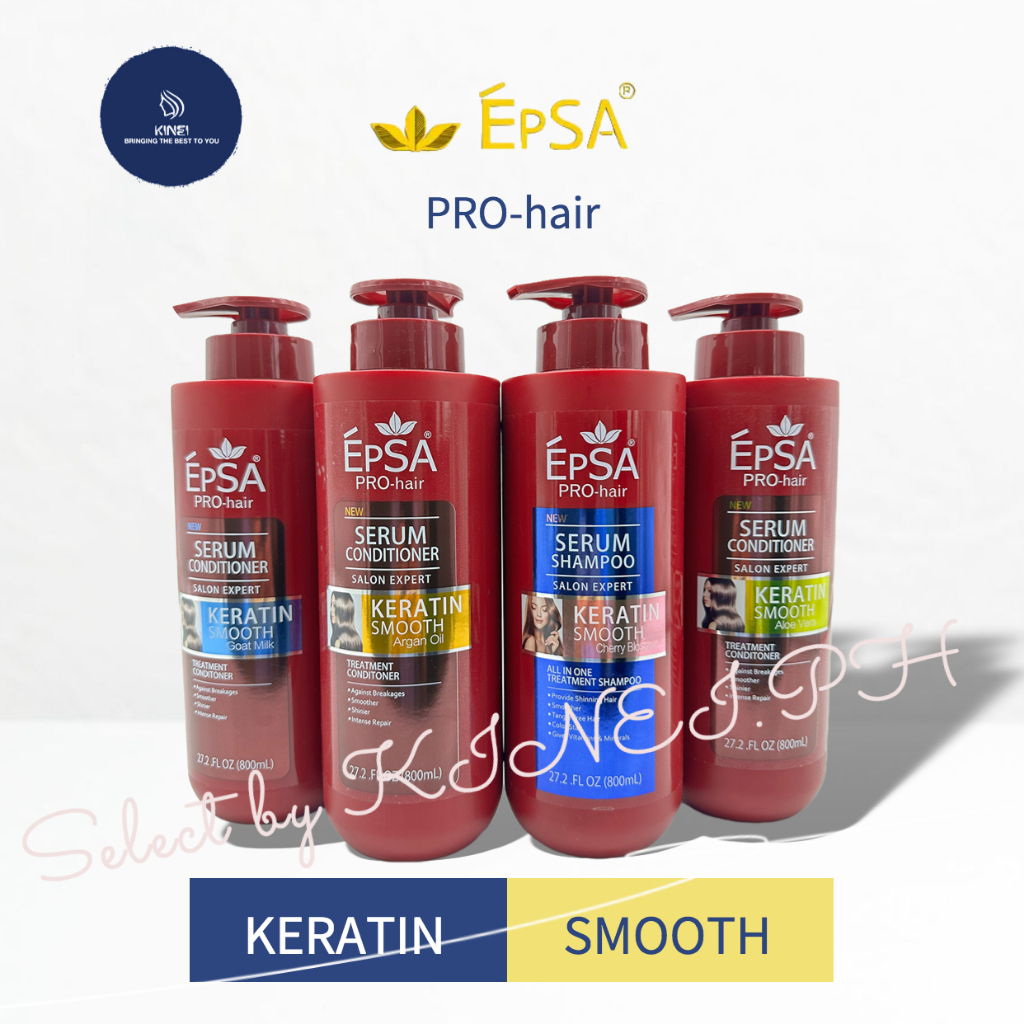 Epsa Salon Keratin Smooth Shampoo & Conditioner Aloe/Argan/Cherry/Milk/Gold by Hanseihomes ...
