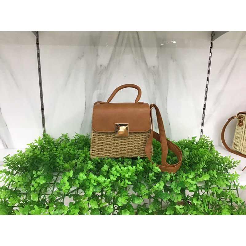 Handheld Woven Small Square Bag | Shopee Philippines