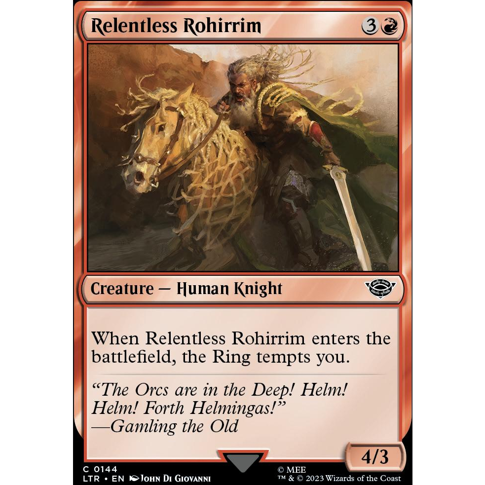 Relentless Rohirrim - LTR - common - MTG Cards (WotC) | Shopee Philippines