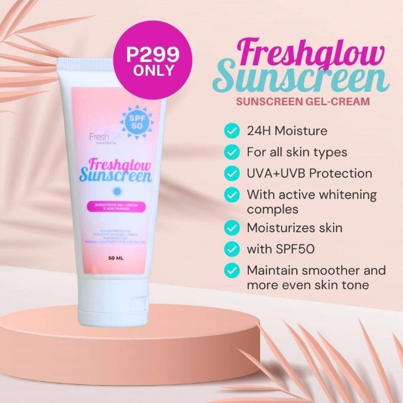 FRESH GLOW SUNSCREEN GEL SPF50 | Shopee Philippines