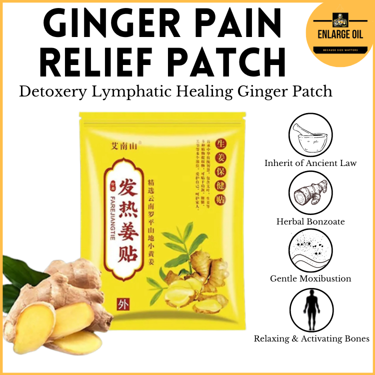 Ginger Patch Pain Relief Original For Knee Back Shoulder Leg Hot ...