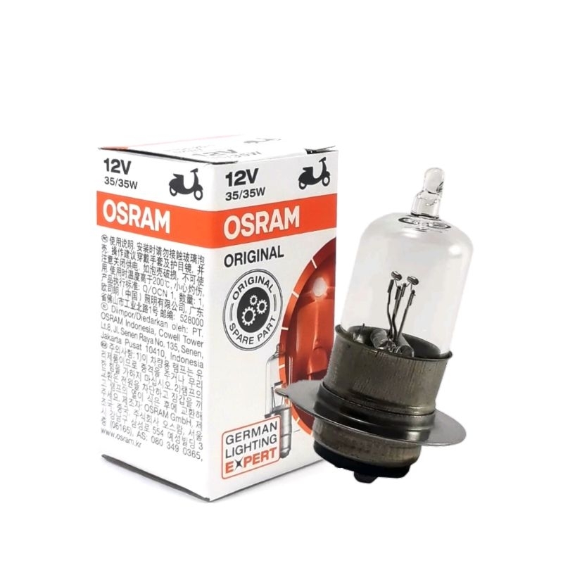 Osram Motorcycle Headlight Bulb T19/1-Leg 12V 35/35Watts Halogen ...
