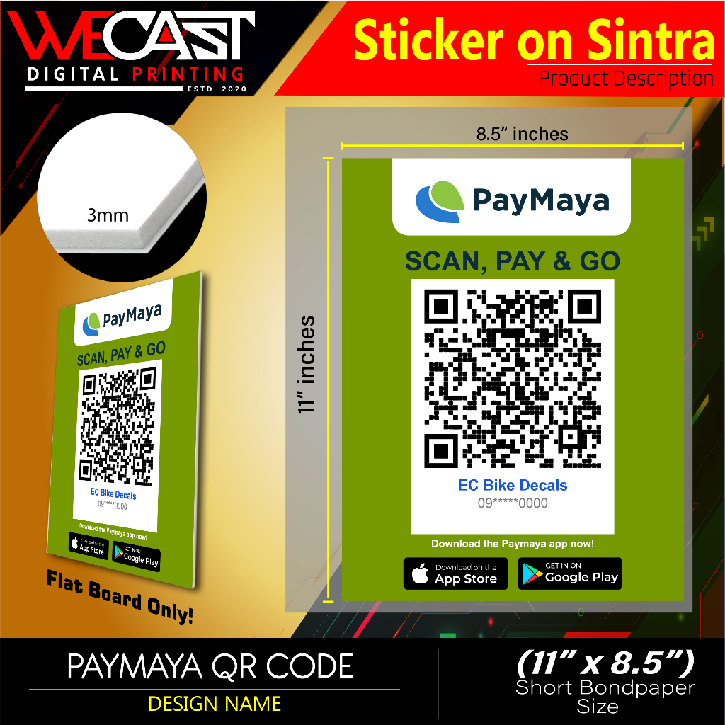 QR CODE SIGNAGE -GCASH,MAYA,SHOPEEPAY,PSBANK,PAYMAYA,UNIONBANK ...