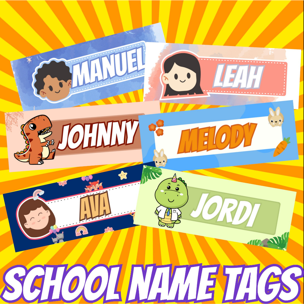 Zyrix Custom Prints School Name Tags | Shopee Philippines