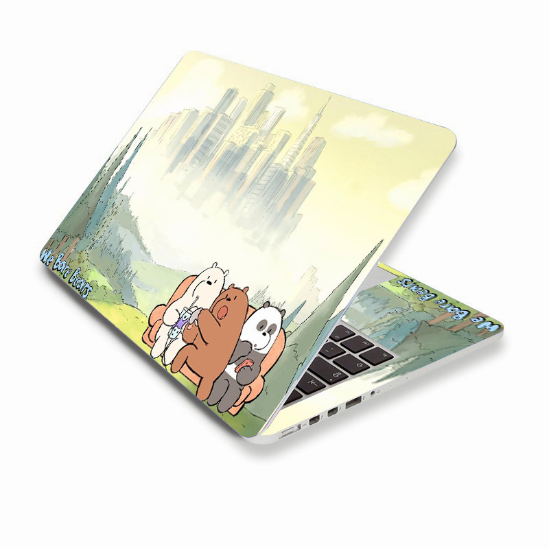 We Bare Bear & Wninne Design Cute Cartoon Anime Universal Laptop Deco ...