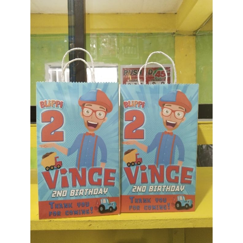 Blippi Theme Customize Lootbag 10pcs Shopee Philippines