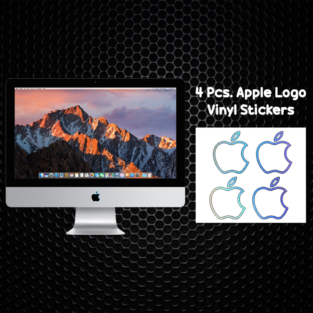 Apple Logo 2 WATERPROOF STICKER VINYL decal for Imac, Iphone, Monitor ...