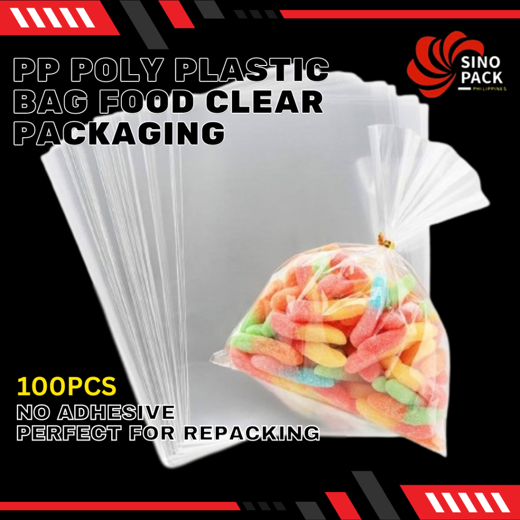 PP Poly Plastic Bag No Adhesive Food Clear Packaging | Shopee Philippines