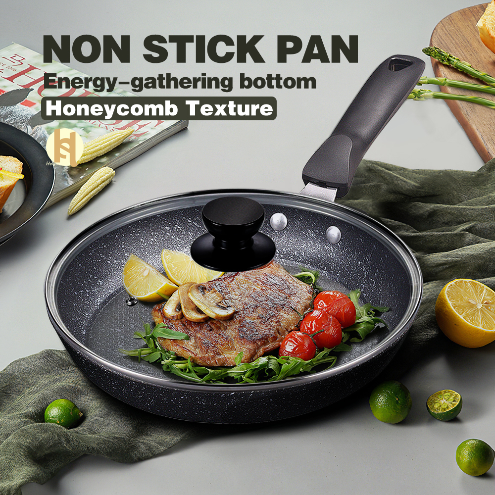 Helgo Korean Style Medicalstone Honeycomb Non-Stick Frying Pan Forged ...