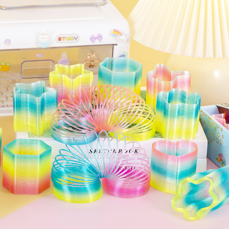 24PCS Magic Spring Toy for Kid Shape Toys Rainbow Spring Toys Set Baby ...