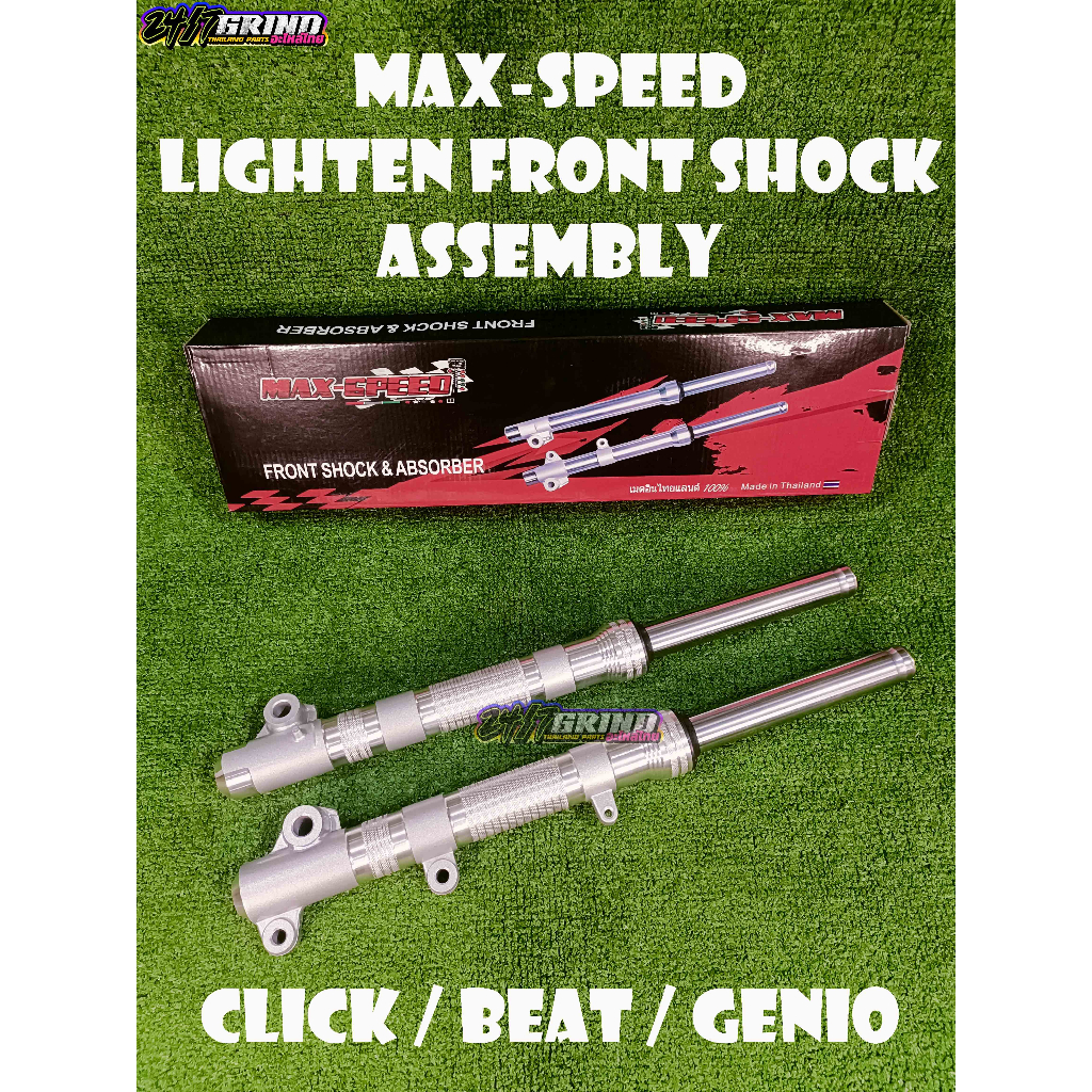 MAX-SPEED LIGHTEN FRONT SHOCK ASSEMBLY HONDA CLICK / BEAT / SCOOPY / GENIO VERSION 3 MADE IN ...