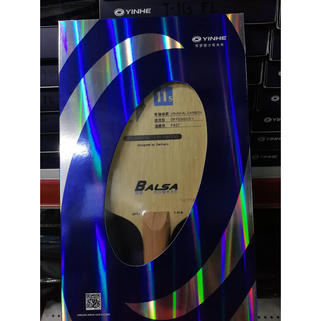 Authentic Yinhe T11s T-11s Balsa Carbon Offensive Table Tennis Pingpong Paddle Blade Racket ...