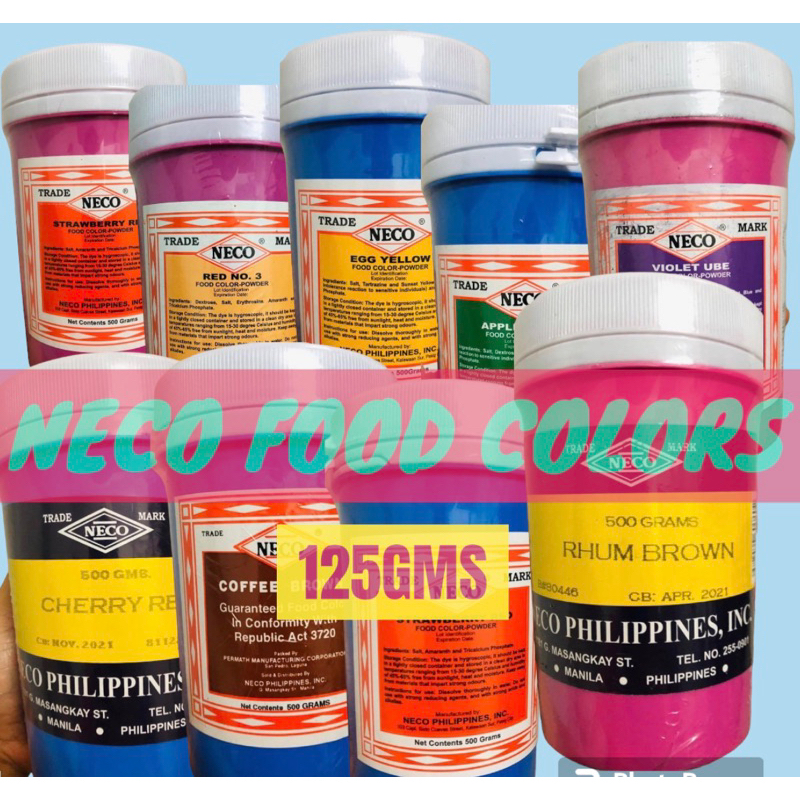 NECO FOOD COLORS 125gms (Powder) | Shopee Philippines