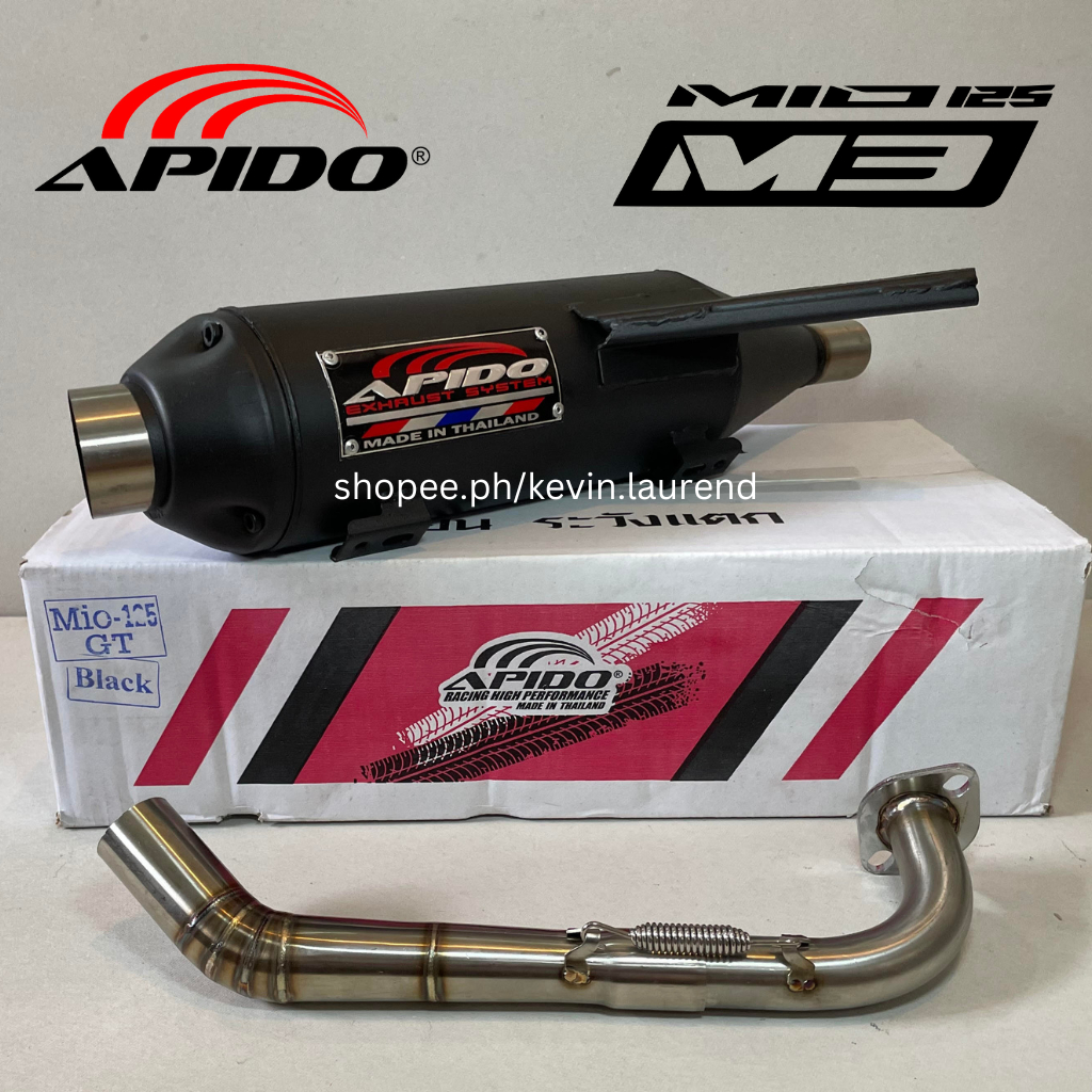 APIDO Pipe V4 GT MIO i125 / SOUL 125 | Stainless Tip | New Look ...