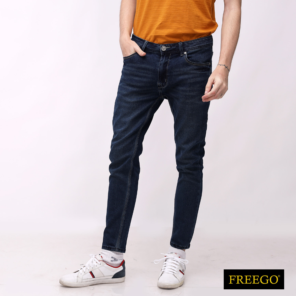 Freego Mens Denim Long Pants Skinny Fit Stretch GSB40-0021 | Shopee ...