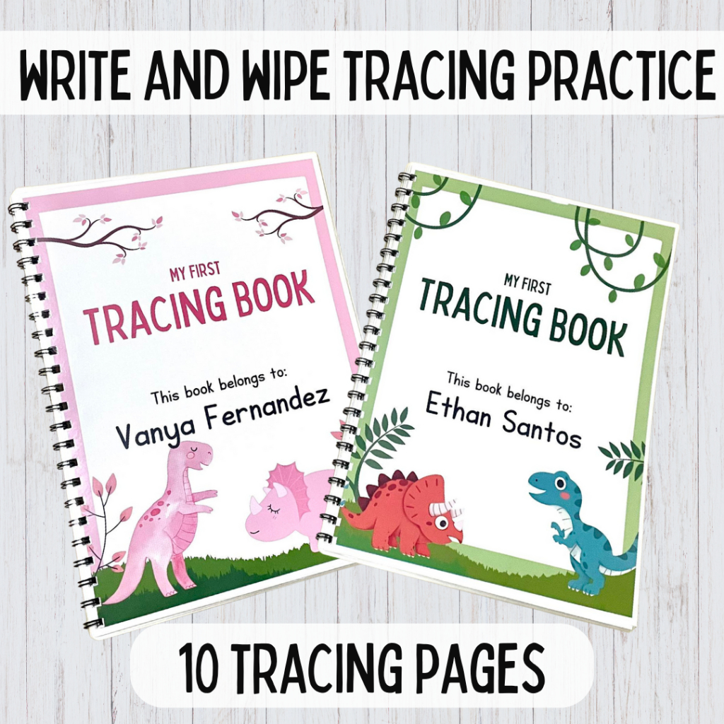Laminated Tracing Workbook for Kids with FREE Marker | A4 size Write ...