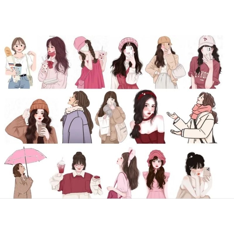 Happy girl sticker 31pcs | Shopee Philippines