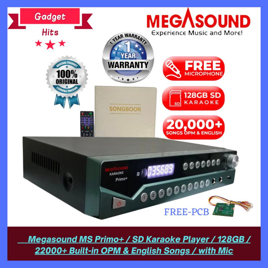Megasound MS Primo+ / SD Karaoke Player / 128GB / 22000+ Built-in OPM ...