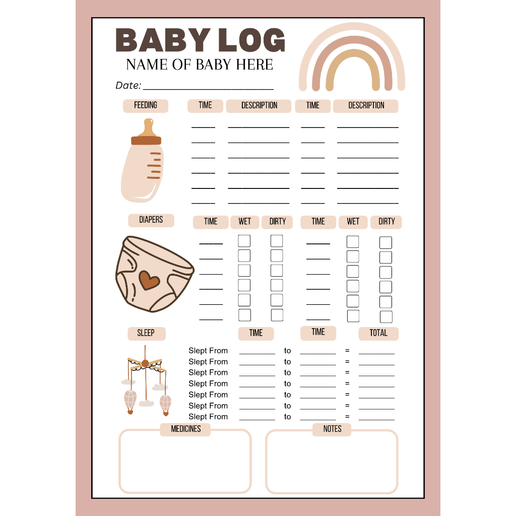 Baby Log | LAMINATED | Shopee Philippines