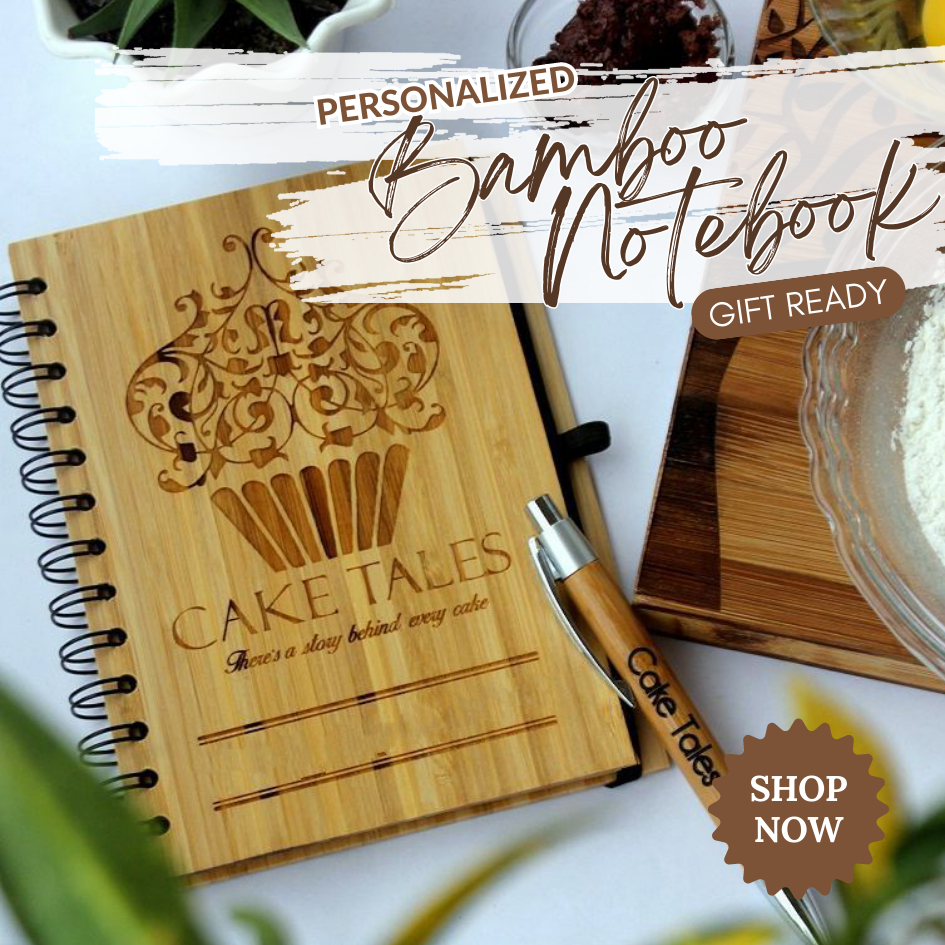 Engraved Customized Personalized Bamboo Notebook Journal Diary School ...