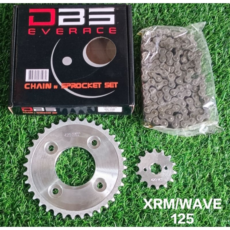DBS EVERACE CHAIN SET 420 110L XRM 125/WAVE 125 | Shopee Philippines