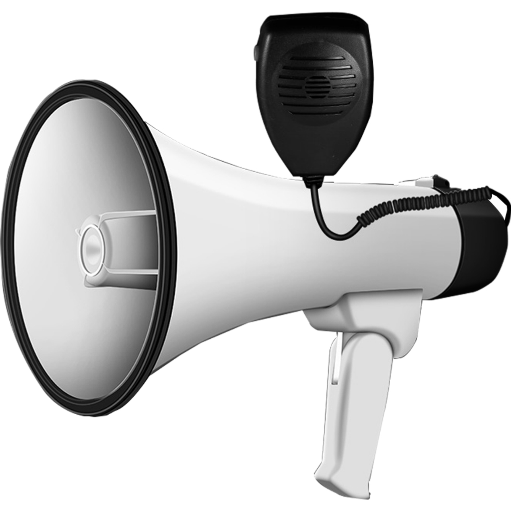 Supremo High Power Handheld Megaphone with Microphone 50Watts SMP-V16 ...
