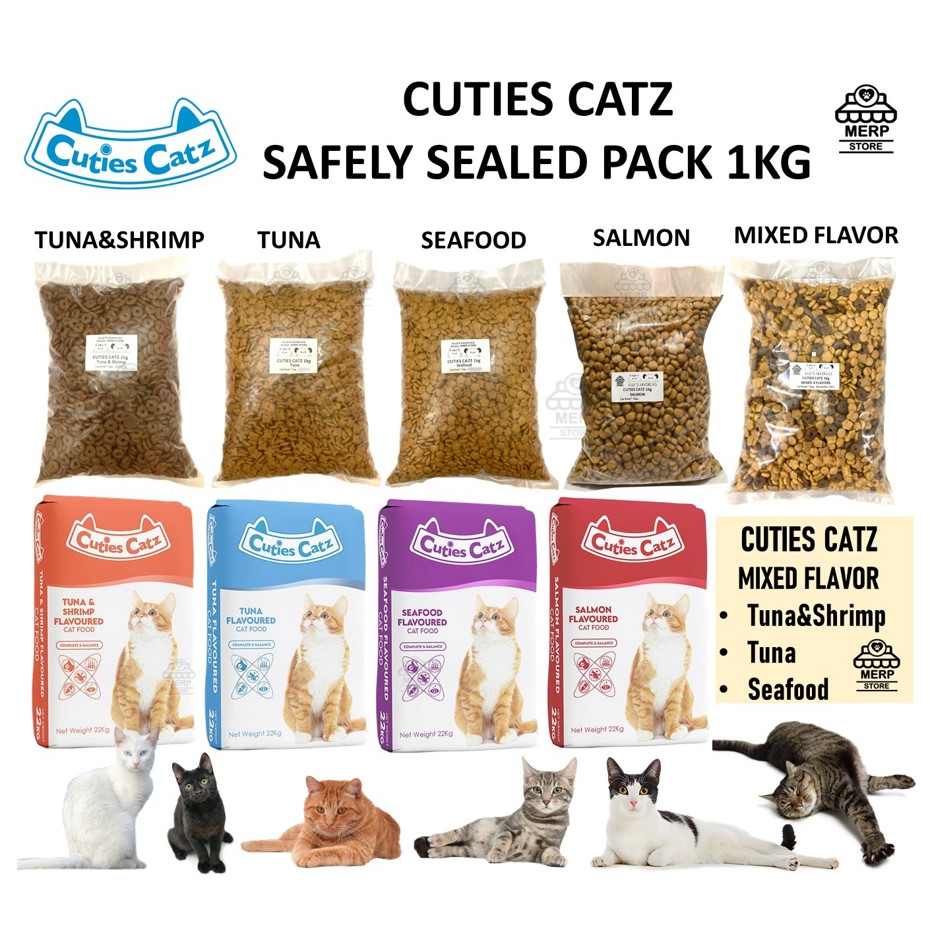 Cuties Catz 1kg and 1/2 kg Cat food | Shopee Philippines
