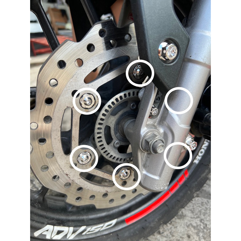 HENG Disc Bolt Front for Honda ADV 150 / ADV 160 (6pcs) CNC | Shopee ...