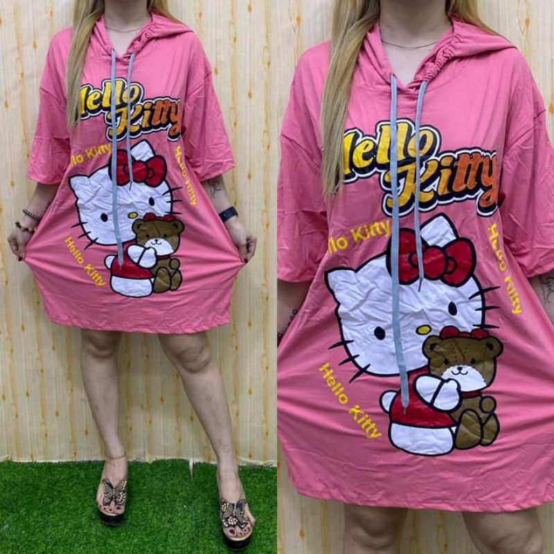 HELLO KITTY WITH HOOD(fit up to 2xl) | Shopee Philippines
