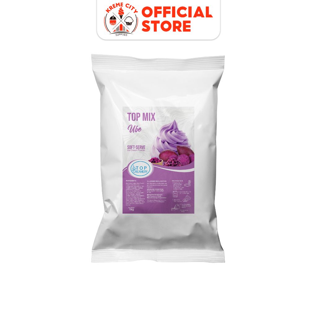 TOP Creamery Topmix Ube Soft Serve Ice Cream Powder Premix 1kg | Shopee ...