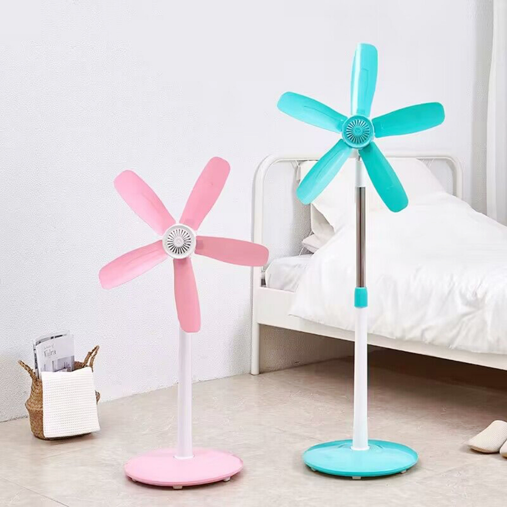 YUTU 5 Blade Stand Fan Portable Floor Fan Adjustable Electric Fan ...