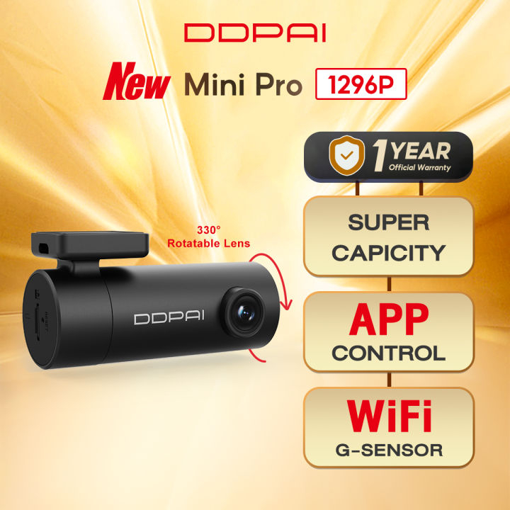 DDPAI Mini Pro Dash Cam 1296P Full View HD 140° Night Vision 24 Hours ...